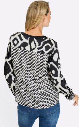 Heine Klassische Bluse Druckbluse Langarm