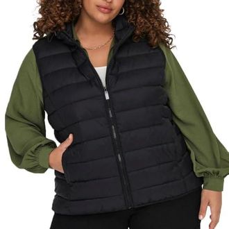 Only Carmakoma Carnew Tahoe Veste matelass&eacute;e &agrave; Capuche OTW Noos pour Femme, Noir, M-46/48, Noir, M