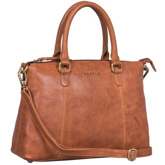 Royalz Payton Elegante Lederhandtasche Damen Echtleder Klein Vintage Henkeltasche Ledertasche Frauen, Farbe:Texas Braun