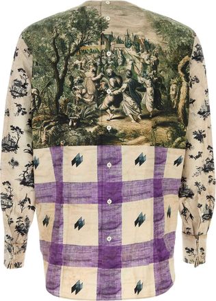 Prada Mixed-Print Shirt - Multicolor