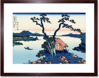 Wee Blue Coo KATSUSHIKA HOKUSAI LAKE SUWA IN SHINANO PROVINCE FRAMED ART PRINT MOUNT B12X940