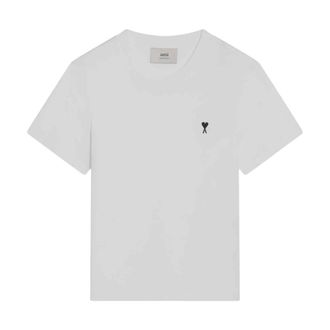 Ami Quota Cropped Contrasted ADC T-Shirt - - Tops - Damen - Wei&szlig; - XS