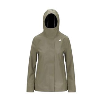 K-Way Gr&uuml;ner Wasserdichter Winddichter Mantel - - Jackets - Damen - Gr&uuml;n - L