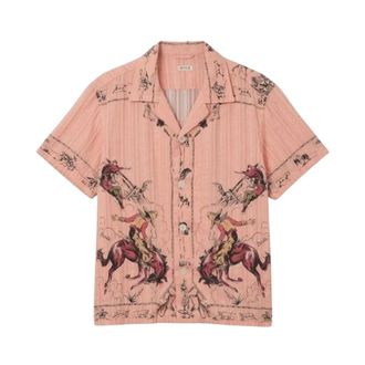 Bode Chemise Bronco Buster - Homme - Chemises - Orange - Taille: L