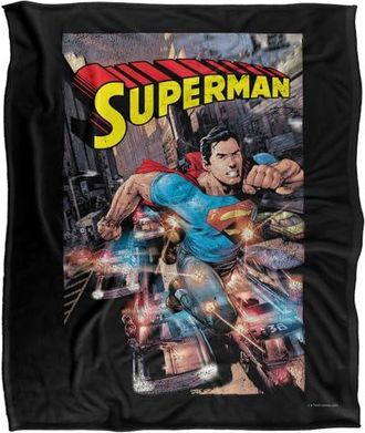 DC Comics Superman Action One Silky Touch Super Soft Throw Blanket 152 X 127 cm