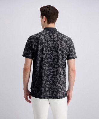 Pierre Cardin Poloshirt Polo piqu&eacute; alloverprint mit floralem Allover-Print, Piqu&eacute;