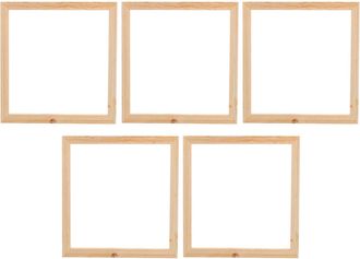 FOMIYES 5 St&uuml;ck L f&ouml;rmige Holz Bilderrahmen 30x30cm Quadratisch Quadratische Holzrahmen f&uuml;r Fotos und Leinwand Dekorative Wandrahmen f&uuml;r Wohnzimmer und B&uuml;ro