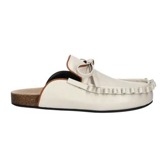 J.W.Anderson Mules &agrave; volants en cuir - Femme - Chaussures - Beige - Taille: 36 EU