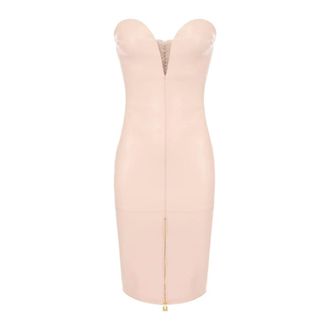 Elisabetta Franchi Kleid mit Carmen-Ausschnitt und Rei&szlig;verschluss - - Dresses - Damen - Beige - L