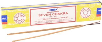 Guru Shop Satya Incense Räucherstäbchen, Indische Räucherstäbchen 15 g - Seven Chakra, 21x4x2 cm
