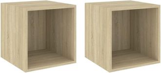 vidaXL Wandschränke 2 Stk. Sonoma-Eiche 37x37x37 cm Holzwerkstoff Vidaxl