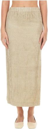 Alysi Femme, Jupes, Beige, Taille: 40 FR Velvet Skirt