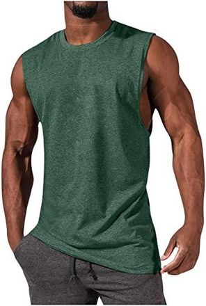Generic Haut de sport uni sans manches pour homme - Classique - L&eacute;ger - Polyvalent, intelligent, confortable, respirant - Pour entra&icirc;nement musculaire - Pour 