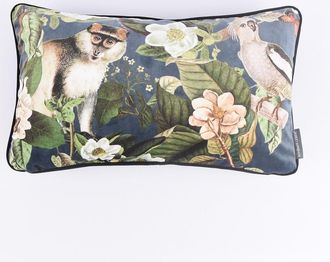 Schöner Leben Samtkissen blau 30x50cm