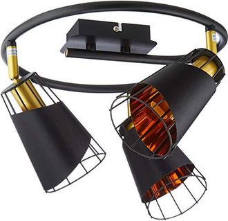 Homemania Strahler, Metall, Schwarz, Gold