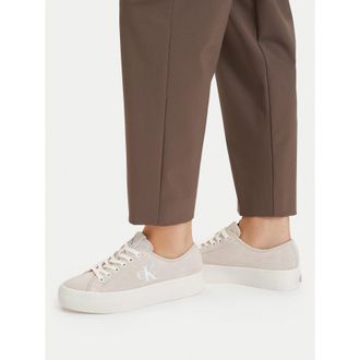 Calvin Klein Sneakers Calvin Klein Vulc Flatf Laceup Suede HW0HW03088 Beige