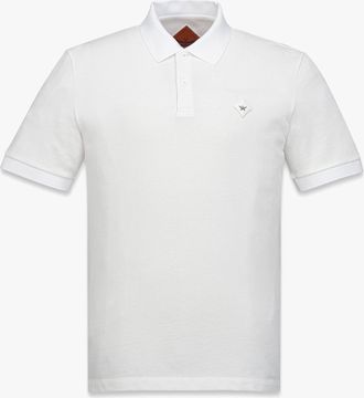 MCM Piqu&eacute;-Poloshirt mit rautenf&ouml;rmigem Aufn&auml;her