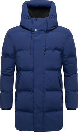 Stone Harbor Herren lange Steppjacke Wintermantel mit magnetischem Verschluss Darianoo XX Navy Gr. XL