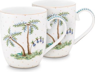 Pip Studio 51002246 Jolie Dots Gold Becher mit Henkel klein Set2