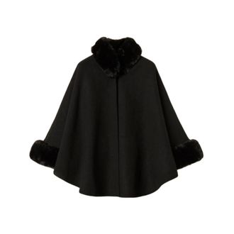 Twinset Femme, Vestes, Noir, Taille: ONE Size Poncho