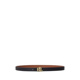 Ralph Lauren Femme, Accessoires, Noir, Taille: M Ceinture Fine R&eacute;versible EN Cuir - Marron/Noir