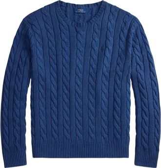 Polo Ralph Lauren Homme, Pulls, Bleu, Taille: XL Pull en maille torsad&eacute;e en coton