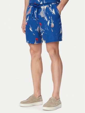 Tommy Jeans Stoffshorts Aop Co Slub DM0DM23240 Blau Regular Fit
