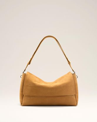 Ami Grand Sac A Rabat Carrousel Jaune en Cuir De Vache Miel - TU - Unisex