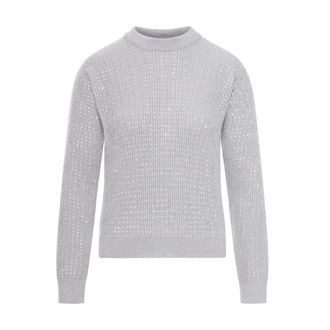 Golden Goose Kristallverzierter Pullover - - Knitwear - Damen - Grau - S