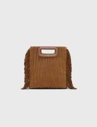 Maje M-tasche Aus Gestepptem Wildleder - Kamel - Maje