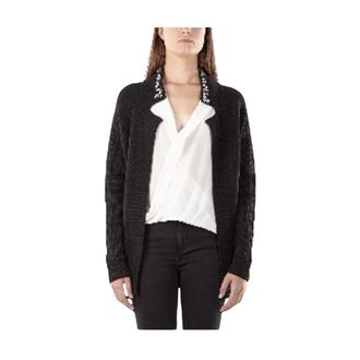 Gas Gas, Femme, Pulls, Noir, Taille: 38 FR Cardigans