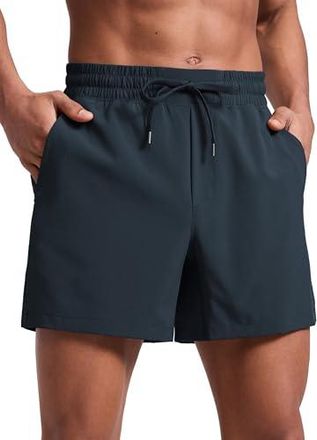 CRZ YOGA Short de Sport Athl&eacute;tique &agrave; S&eacute;chage Rapide pour Hommes avec Poches - 13/18/23 cm True Navy XL