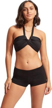 Seafolly Damen Bikinihose Seafolly Collective Roll Top Boyleg