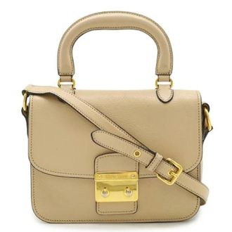 Miu Miu Mini sac Pre-owned - Femme - Pre-owned - Beige - Taille: ONE Size
