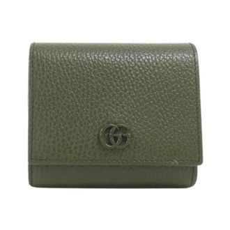 Gucci Portefeuille en cuir GG Marmont Pre-owned - Femme - Pre-owned - Vert - Taille: ONE Size