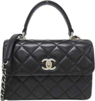 Chanel Sac bandouli&egrave;re en cuir dagneau Pre-owned - Femme - Pre-owned - Noir - Taille: ONE Size