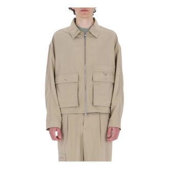 Maison Kitsun&eacute; Homme, Vestes, Beige, Taille: S Veste zipp&eacute;e