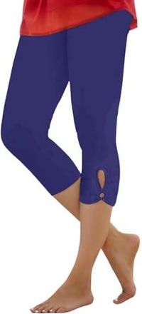 Generic Legging capri habill&eacute; d&eacute;contract&eacute; d&eacute;t&eacute; longueur genou pantalon court tendance l&eacute;ger v&ecirc;tements pour femme, violet fonc&eacute;, XXL