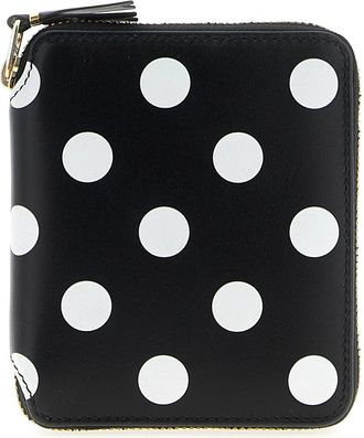 Comme Des Garçons unisex, Accessoires, Noir, Taille: ONE Size Polka Dots Printed Wallet