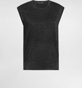 Dolce & Gabbana Metallic Viscose Tank Top - Frau Strickwaren Multicolor 42