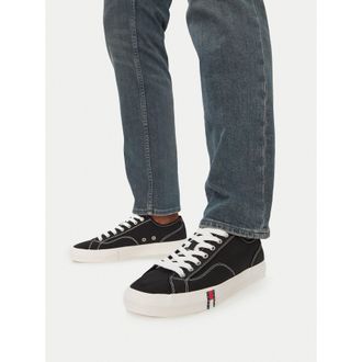 Tommy Jeans Sneakers aus Stoff Tommy Jeans Archive Vulc Y2K EM0EM01674 Schwarz