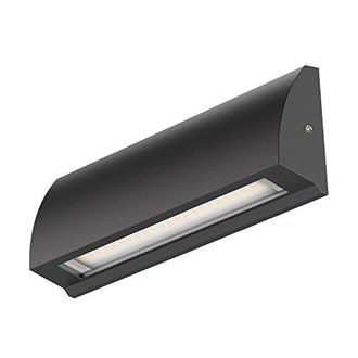 LEDs Com Applique murale LED/éclairage descalier SEGIN pour lextérieur, IP54, plat, downlight, noir mat, carré, 6,3 W, 630lm, blanc froid