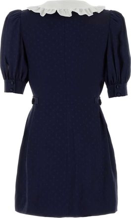 Alessandra Rich Jacquard Dress - Navy