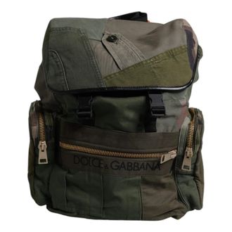 Dolce & Gabbana Patchwork Reise-Rucksack - - Bags - Herren - Gr&uuml;n - ONE SIZE
