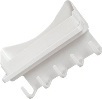 Valiclud FIXOSHEE Wandhalterung f&uuml;r Haarspangen und Haargummis Wei&szlig;er Haaraccessoires Organizer mit Ablage f&uuml;r Parf&uuml;m und Lippenstift Wandmontierbarer Haarschl