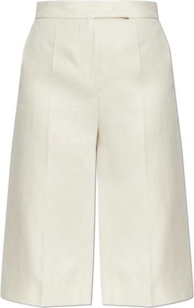 Max Mara Femme, Shorts, Gris, Taille: 34 FR Linen Shorts