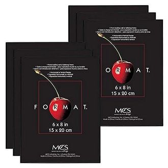 MCS Format Bilderrahmen, Galerie-Wandrahmen, Schwarz, 6 x 8, 6 St&uuml;ck