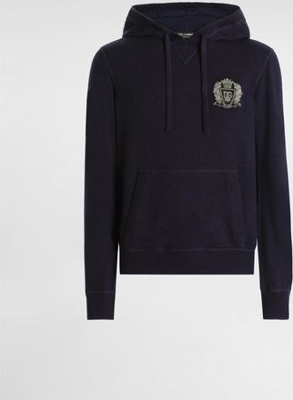 Dolce & Gabbana Smooth Cashmere Sweatshirt - Mann Strickwaren Blau 46