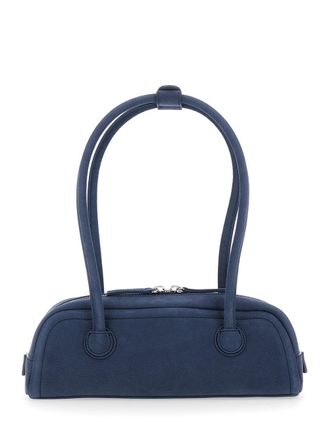 Margesherwood Womens Shoulder Bag Soft Boston Ew Mini Blue Leather Cow
