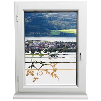 Indigos UG Glasdekorfolie - Schmetterling - Sonnenschutz H50Line - Sichtschutzfolie - Fensterfolie - f&uuml;r die K&uuml;che, Bad ans Fenster, Sichtschutz - selbstklebend 